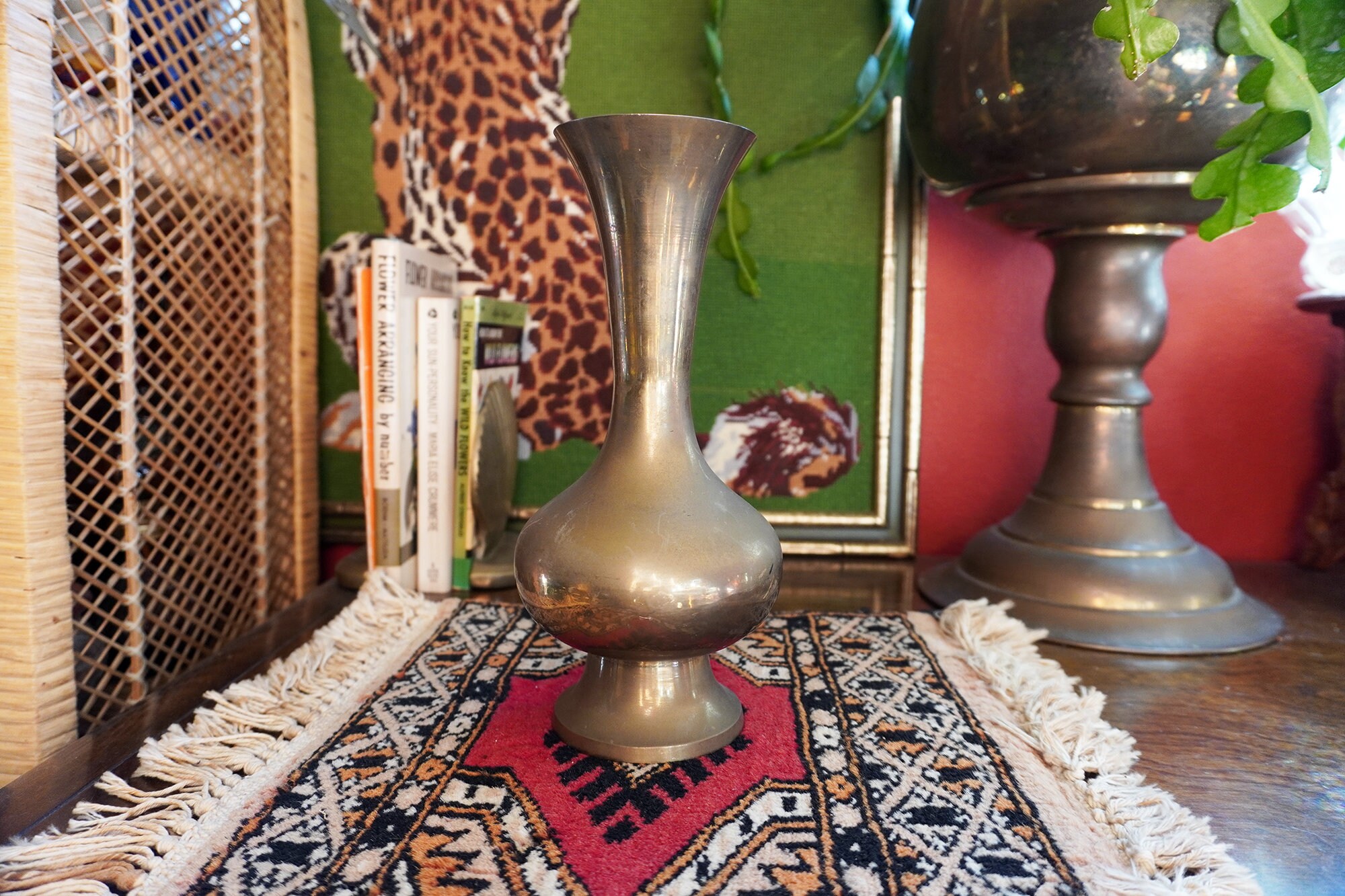 Vintage Etched Brass Vases 70s Brass Vase Etched Brass - Etsy