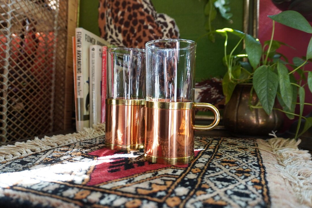 Set of Vintage 1960s Beucler Turkish Coffee Mugs | Copper, Brass and ...