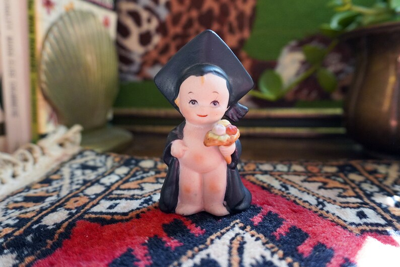 Vintage Kewpie Angel Graduation Figurine Kewpie Sad Baby Porcelain ...