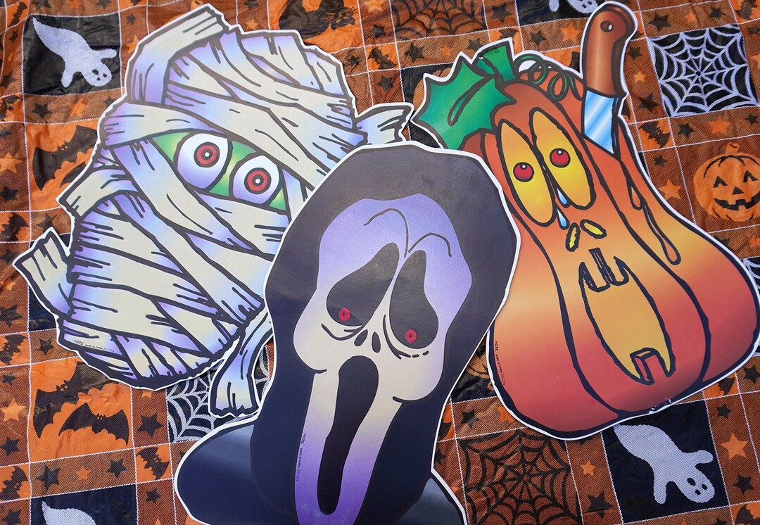 Vintage Horror Die Cuts Pumpkin Mummy Ghost Face | 90s 2000's Vintage ...
