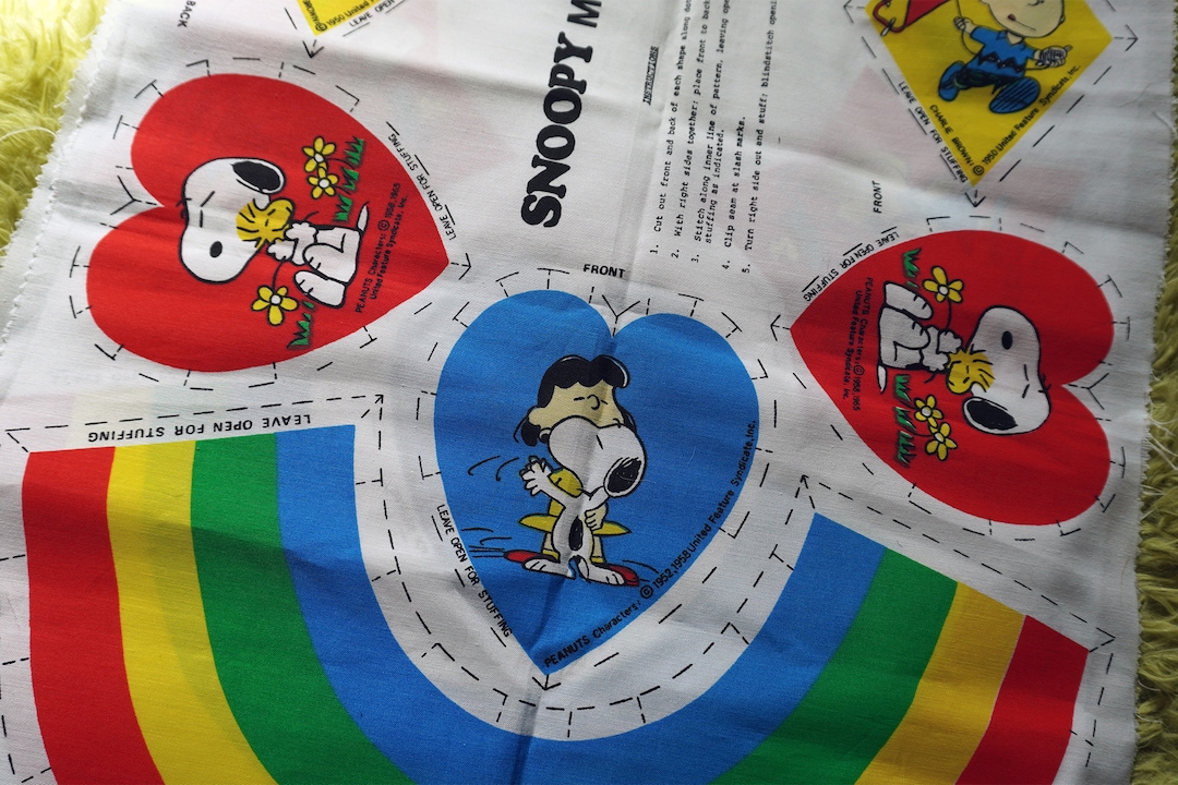 Vintage Cut and Sew Snoopy Mobile Fabric Panel Uncut NOS - Etsy
