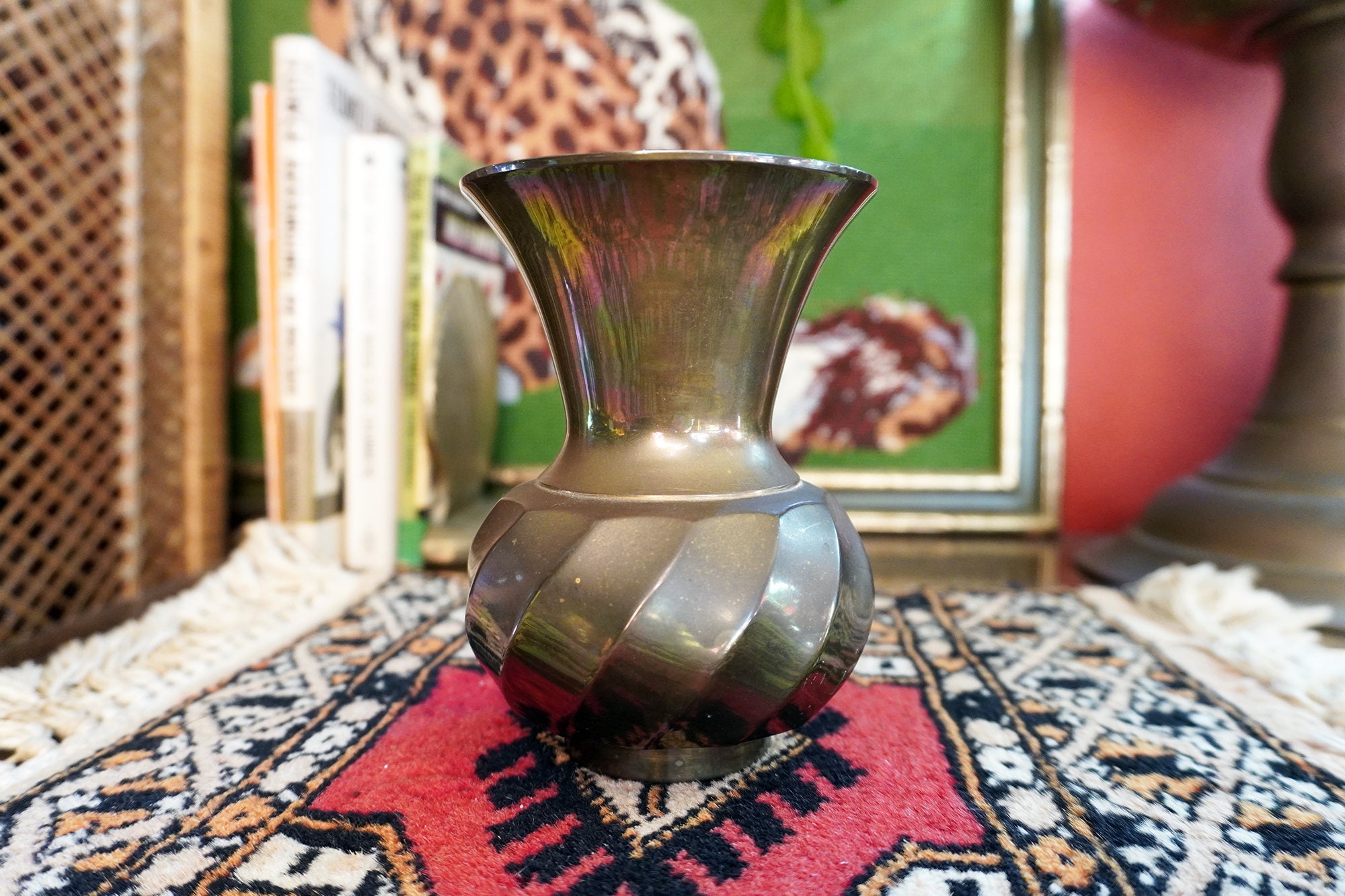 Vintage Etched Brass Vases 70s Brass Vase Etched Brass - Etsy