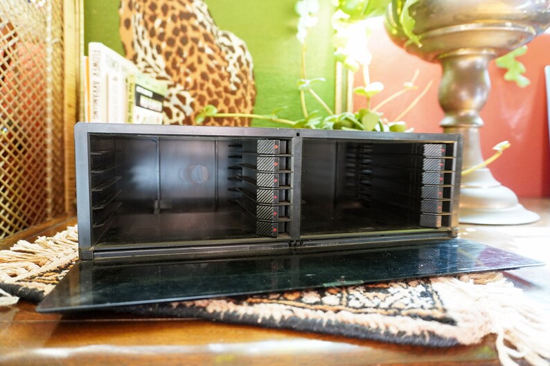 Vintage Laserline CD Storage Cabinet 12 Slot Capacity Compact Disc ...