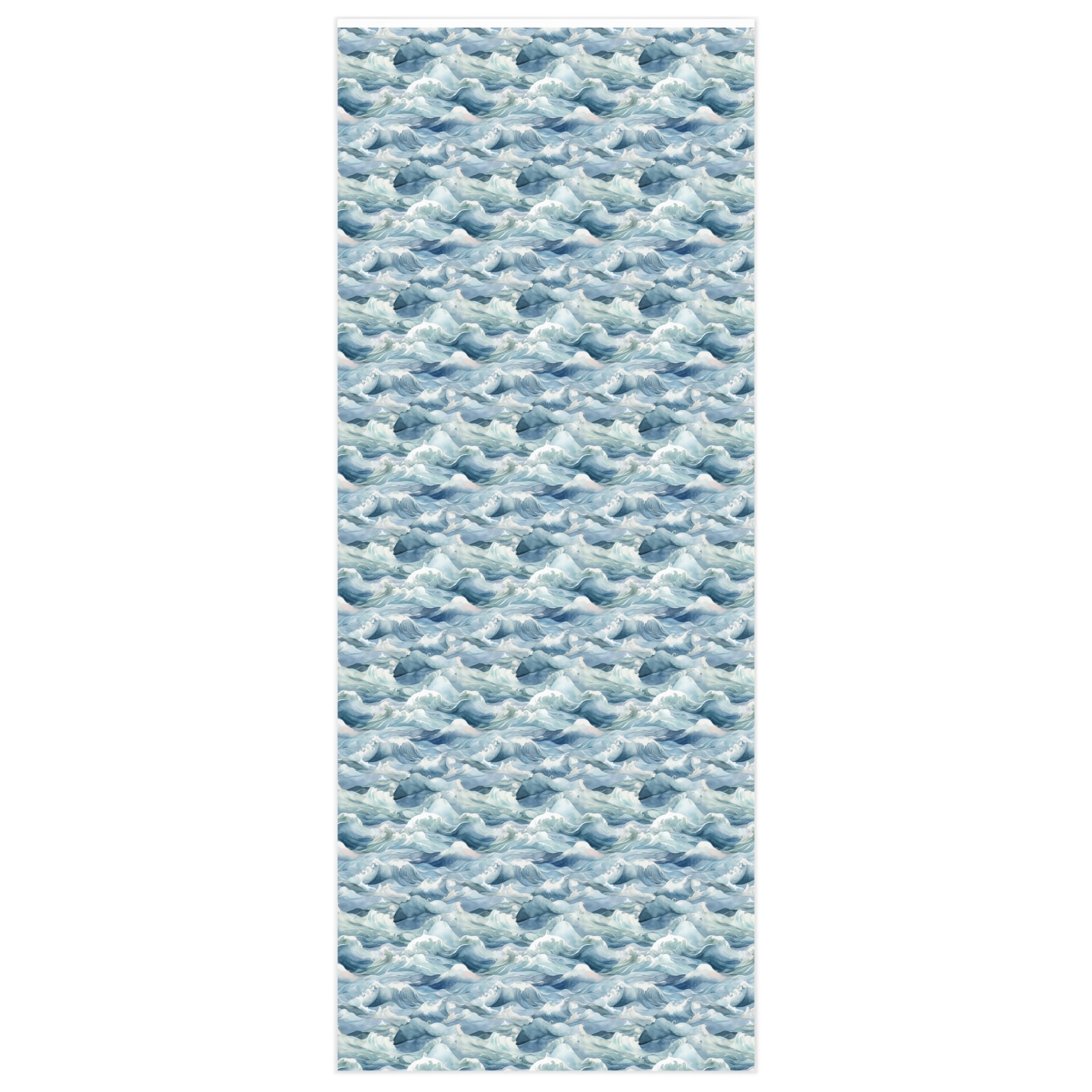Watercolor Ocean Waves Wrapping Paper Beach Scene Gift Artistic Charm ...