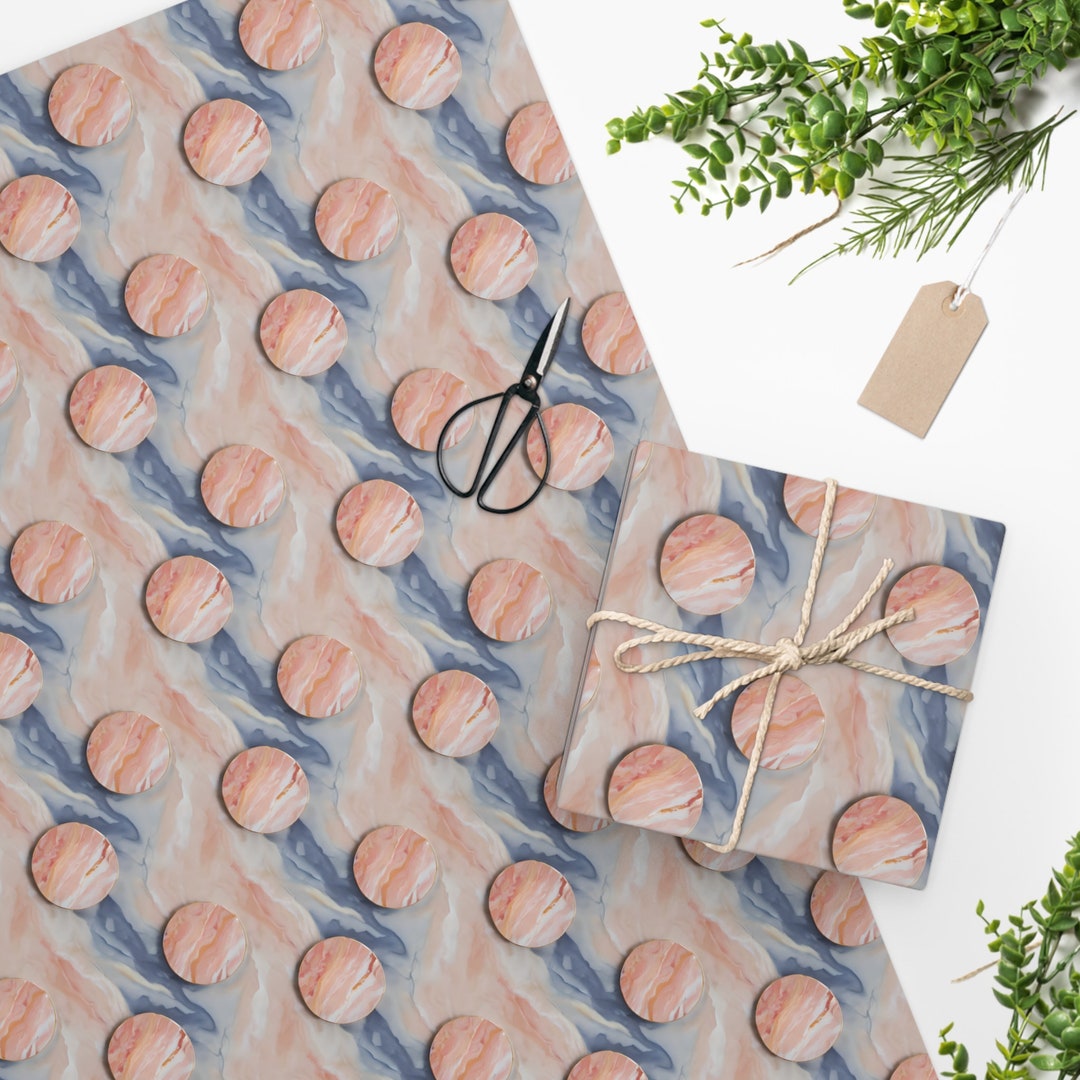 Pink Gold Marble Gift Wrap Marble Painting Wrap Holiday Gift Wrap ...