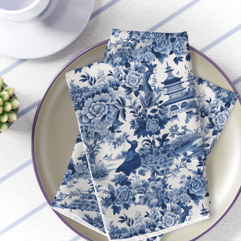 Toile Napkins - Etsy