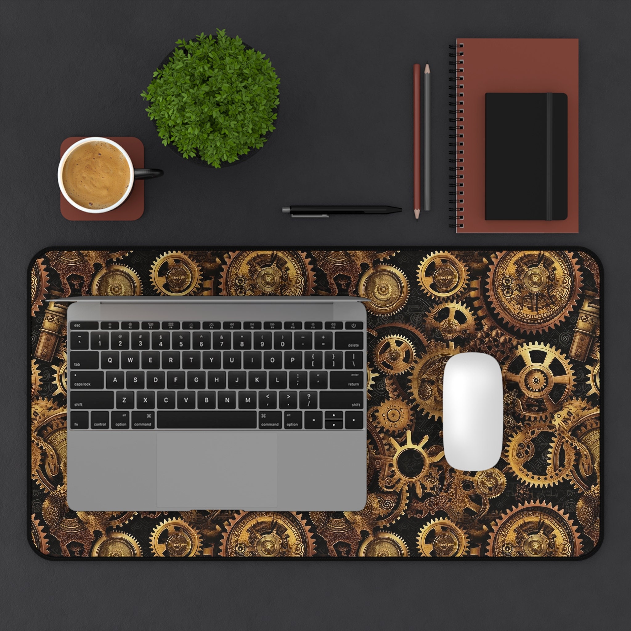 Steampunk Desk Mat Industrial Sci-fi Themed Desk Mat Steampunk ...