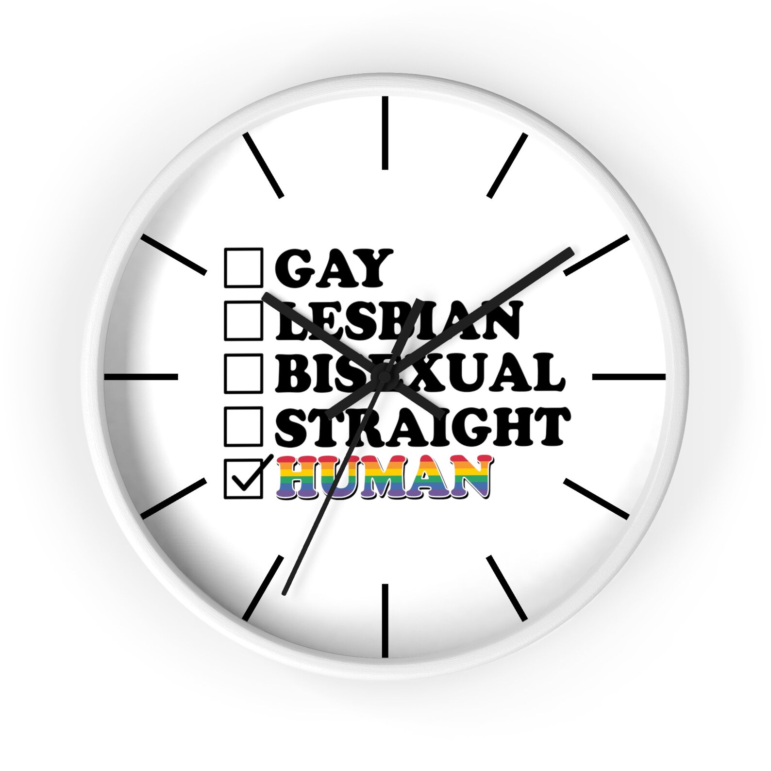 Pride Wall Clock Pride Month LGBTQ pride Christmas Present Trans Pan ...