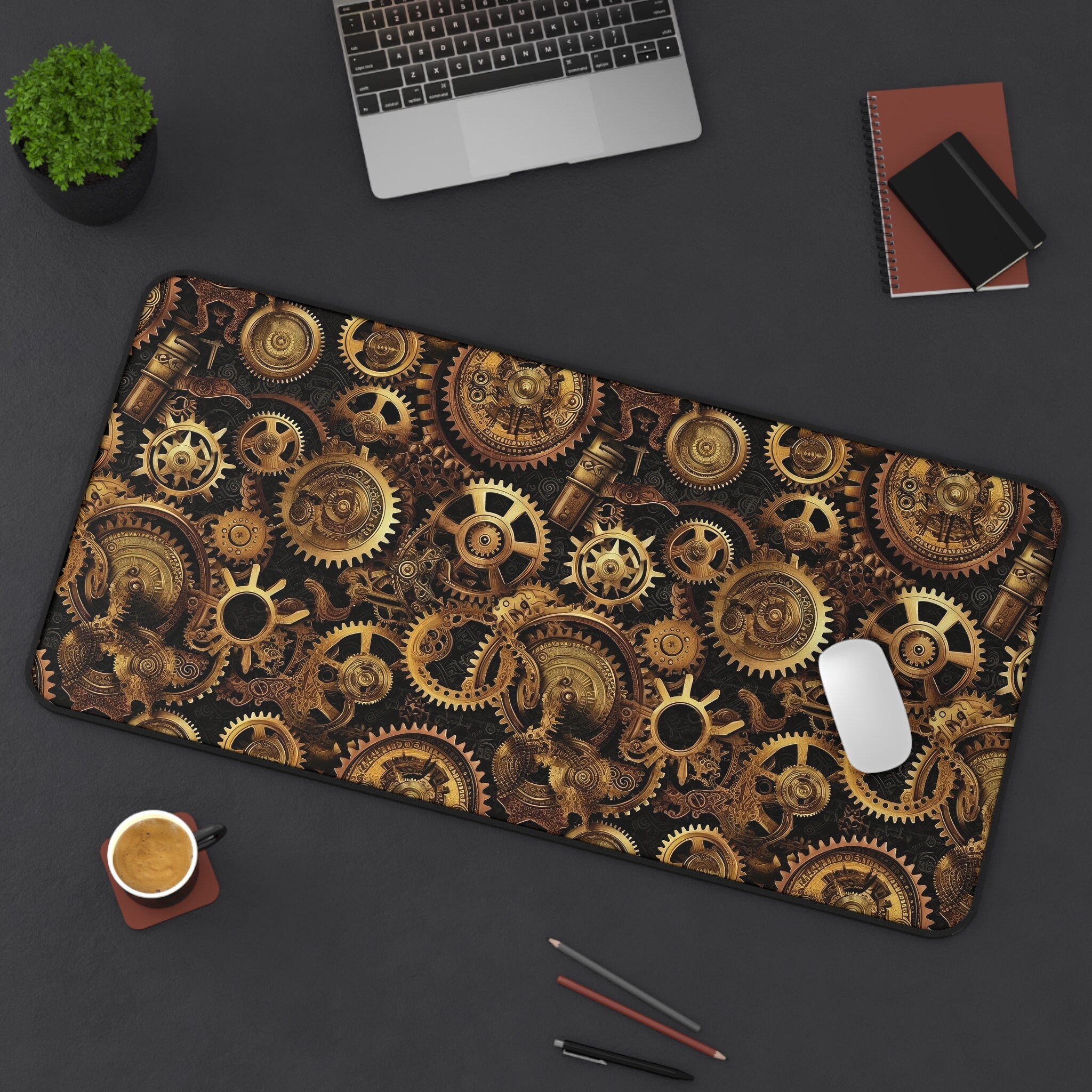 Steampunk Desk Mat Industrial Sci-fi Themed Desk Mat Steampunk ...