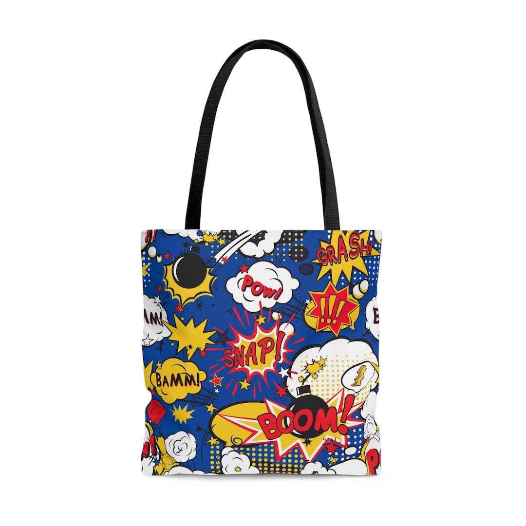 Comic Book Tote Bag Comic Art Bag Comic Lover Tote Bag Tote Bag Funny ...