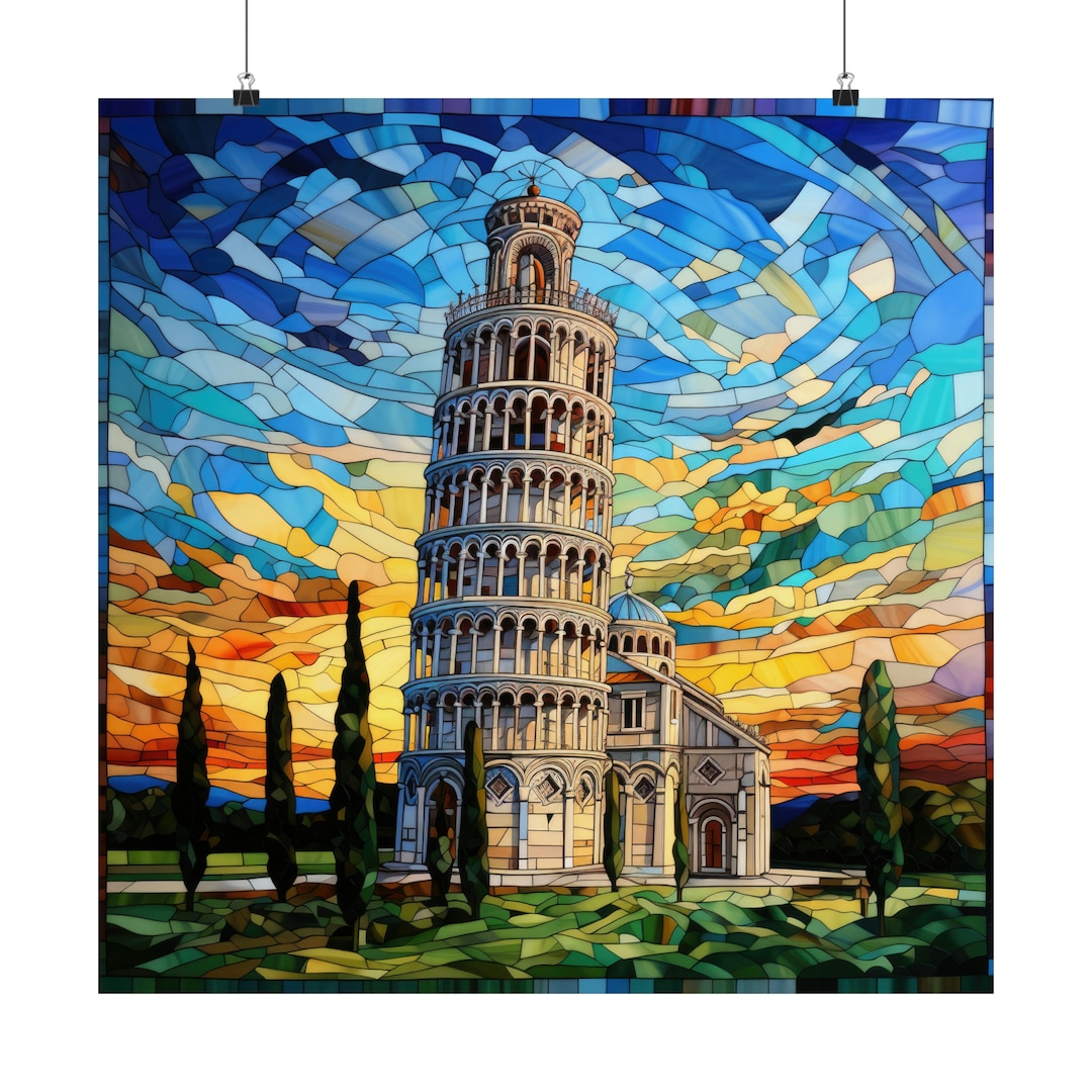 Pisa Italy Landmark Matte Posters Landmark Posters Leaning - Etsy
