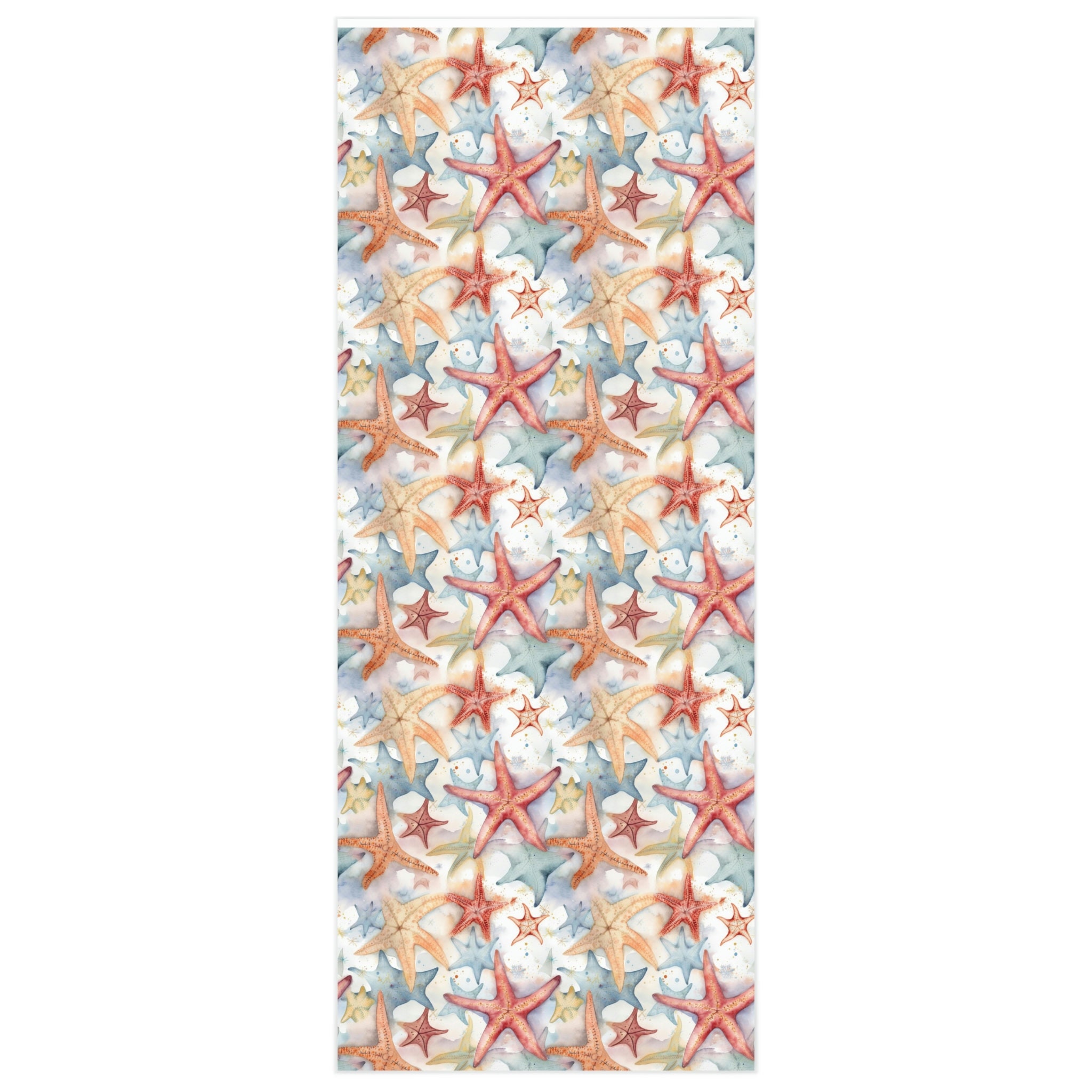 Starfish Watercolor Wrapping Paper Beach Scene Gift Wrap - Etsy