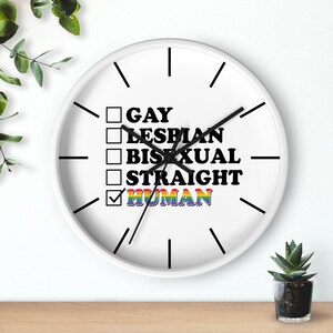 Pride Wall Clock Pride Month LGBTQ pride Christmas Present Trans Pan ...