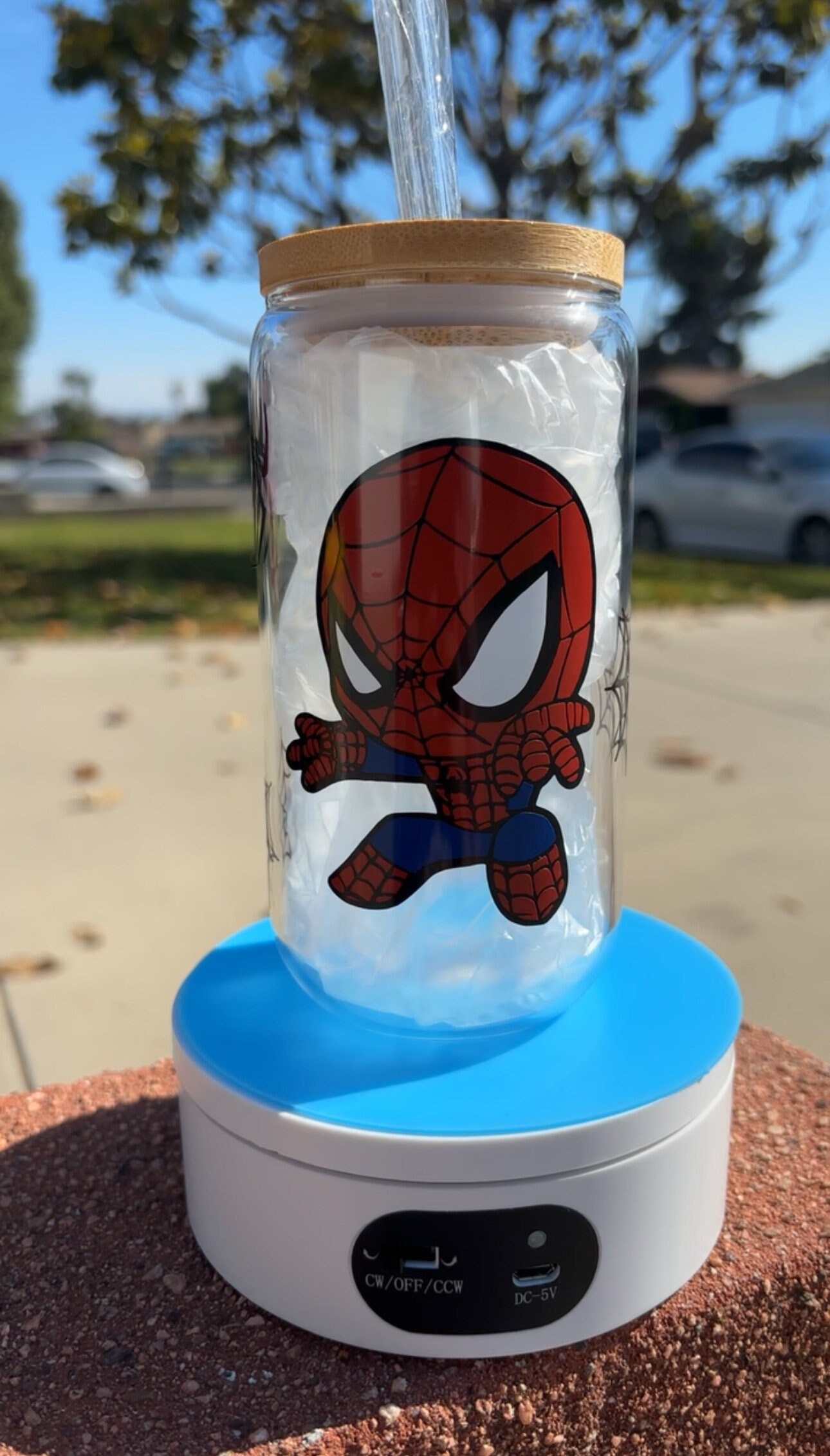 Spiderman Glass Can - Etsy