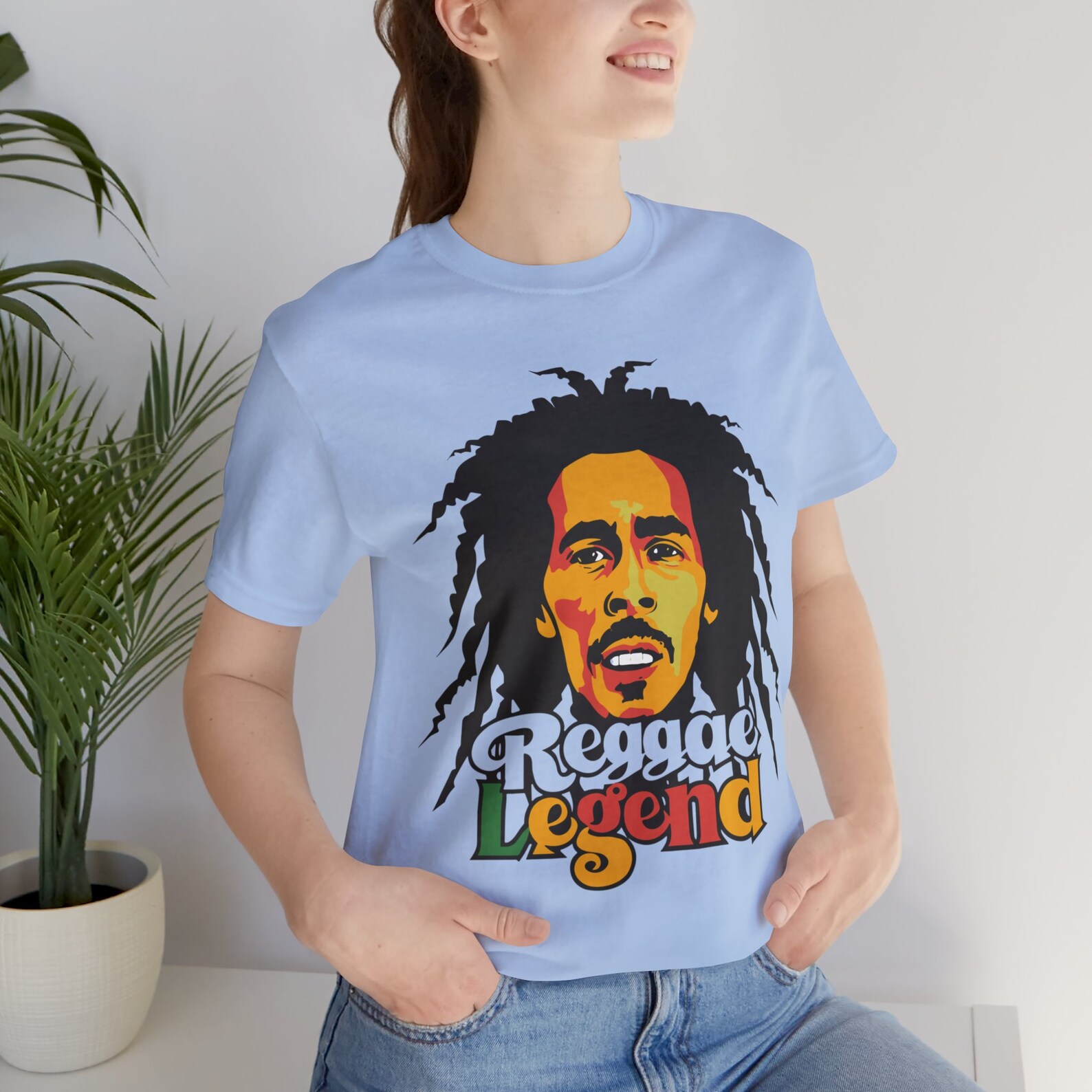 Bob Marley Reggae Legend T-shirt, Rastafarian Style, Vintage Tee, Gift ...