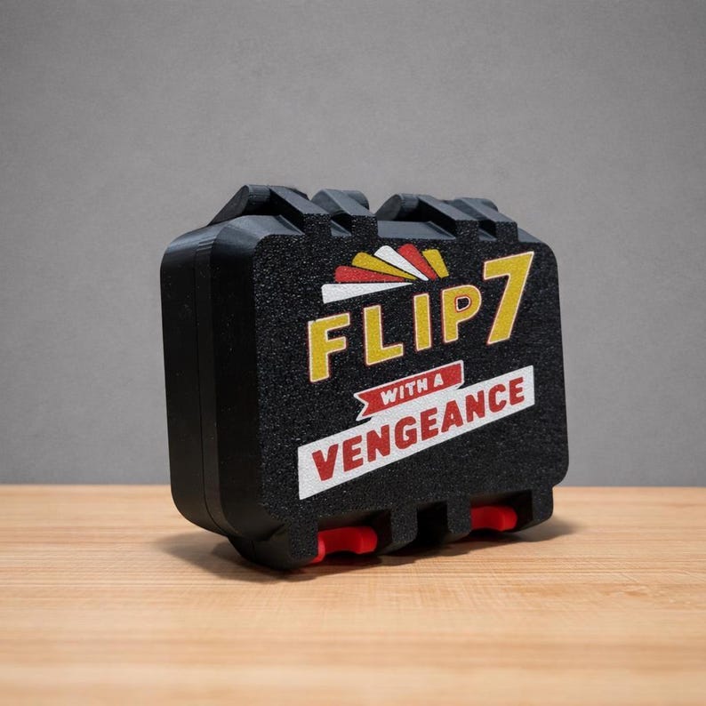 Flip 7 With a Vengeance Card Game Case, 3D Printed Holder, Tabletop ...