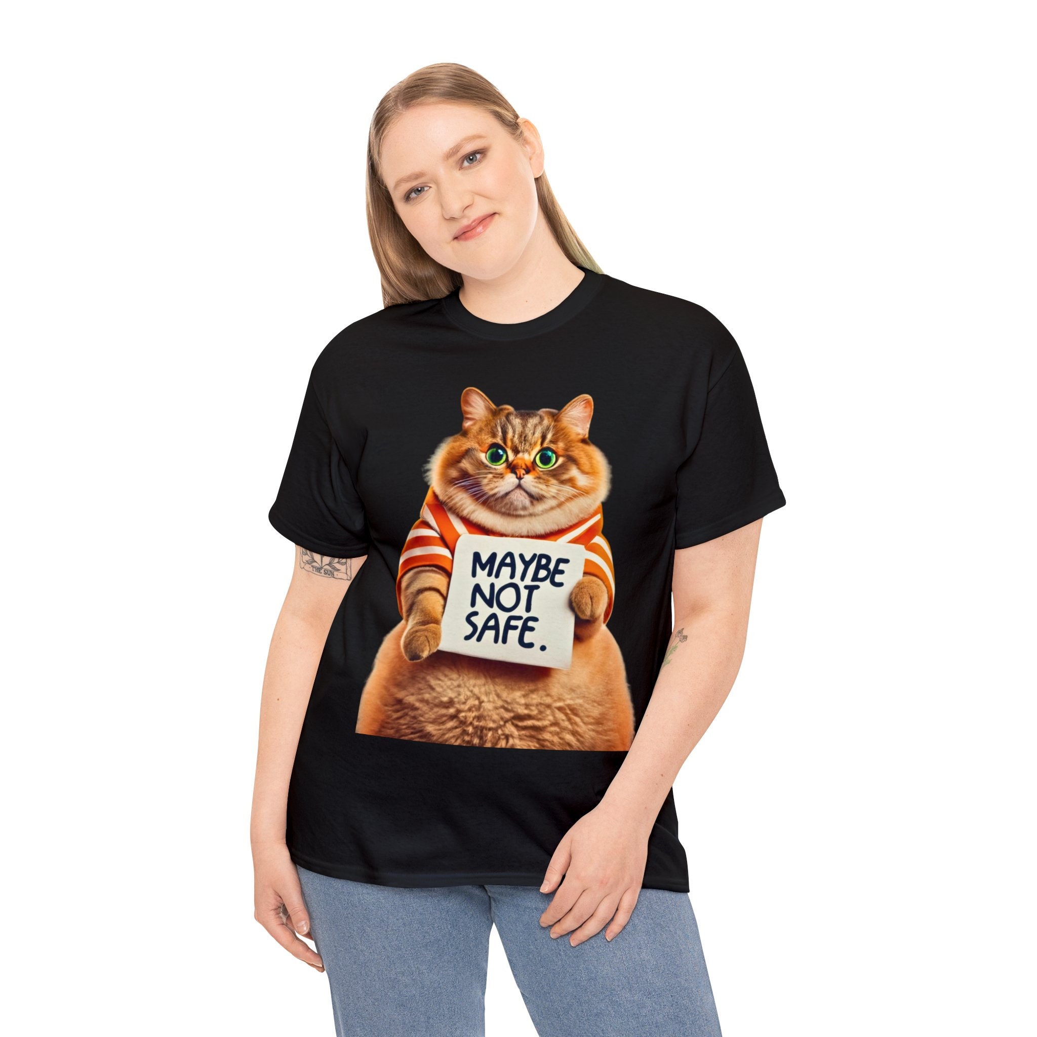 Funny Cat T-shirt Humorous Gift for Her Graphic Tee - Etsy