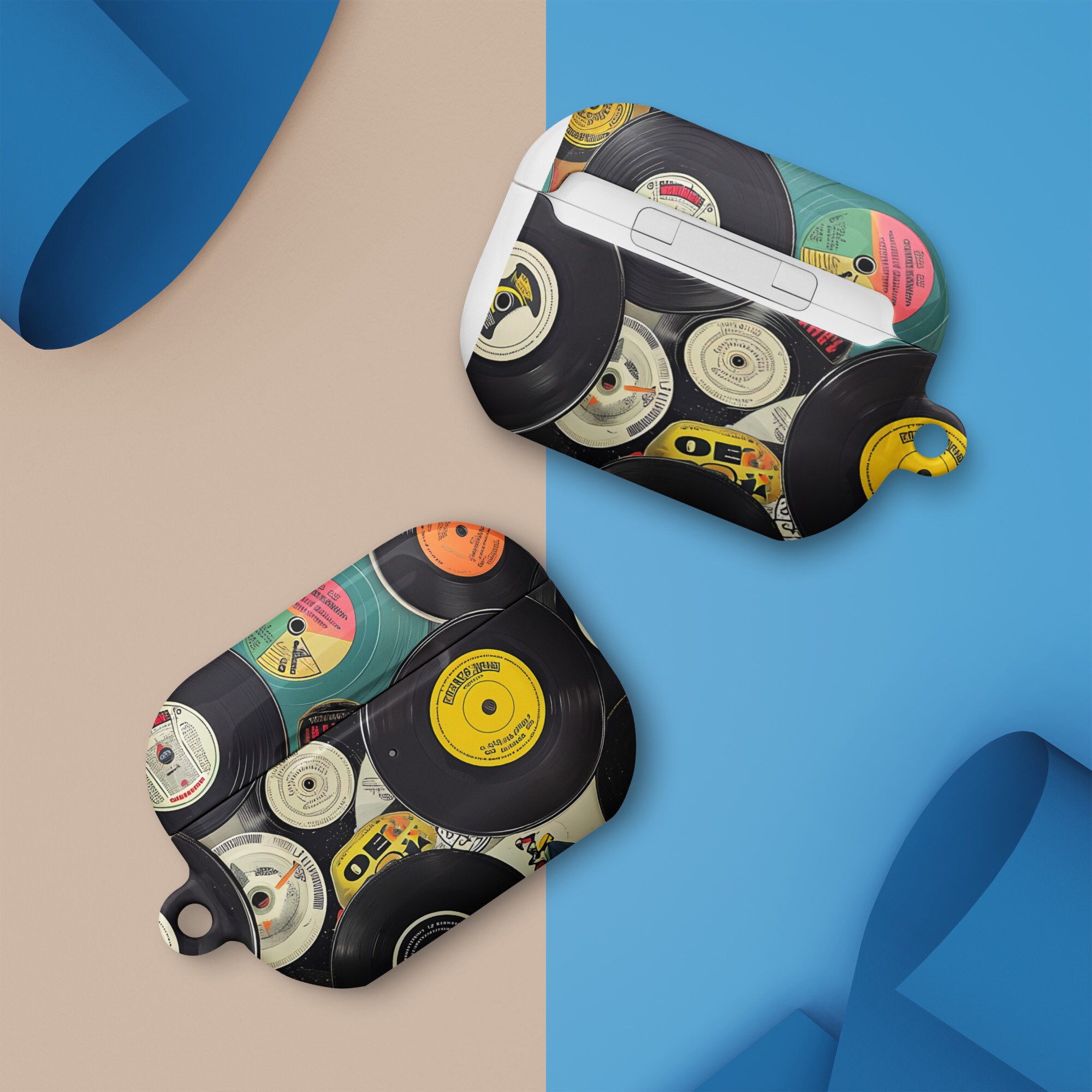 Airpods Pro Case in Record Pattern, Cute AirPod Case With Keychain - Etsy