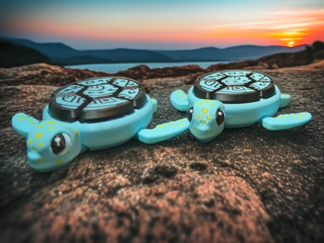 3D Printed Sea Turtle Fidget Clicker, Stress Relief, Sensory Toy ...