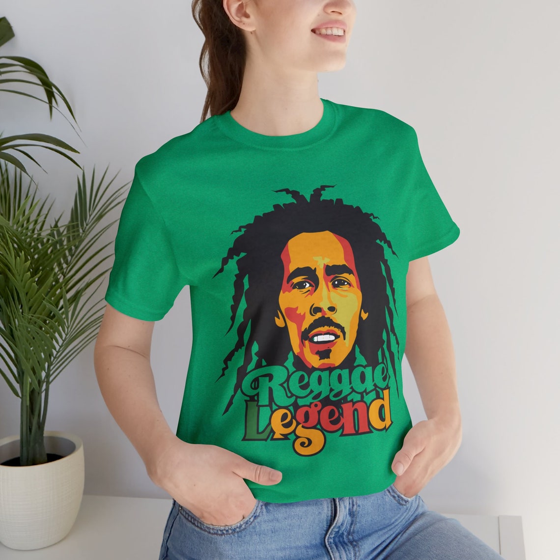 Bob Marley Reggae Legend T-shirt, Rastafarian Style, Vintage Tee, Gift ...