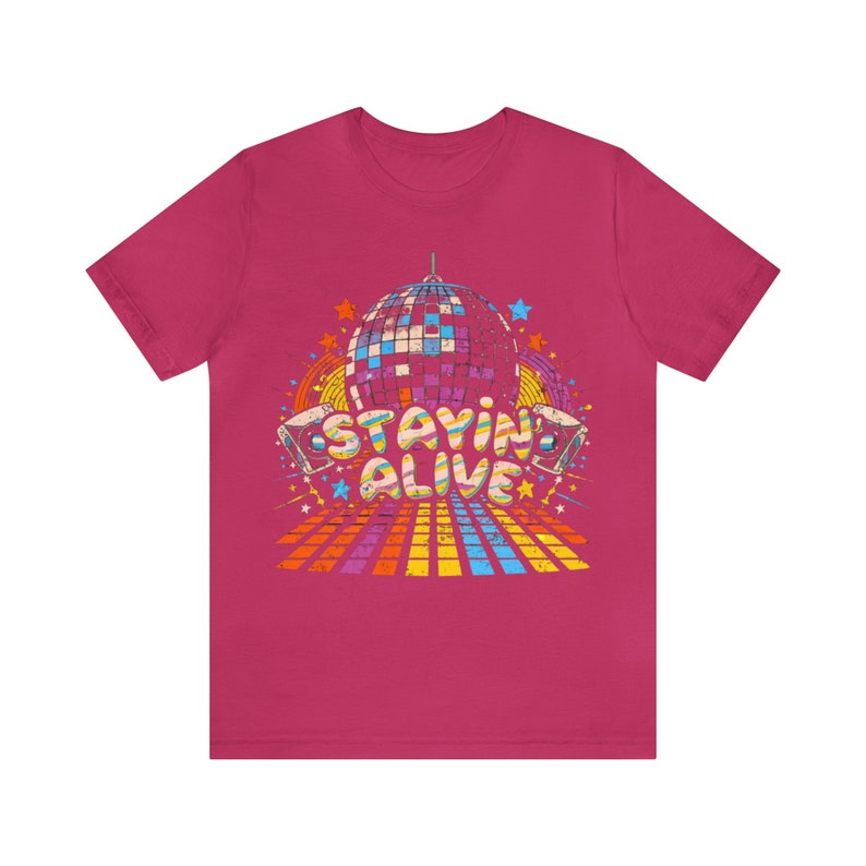 Bee Gees 'stayin' Alive' T-shirt: Retro Vintage Records Tee - Etsy