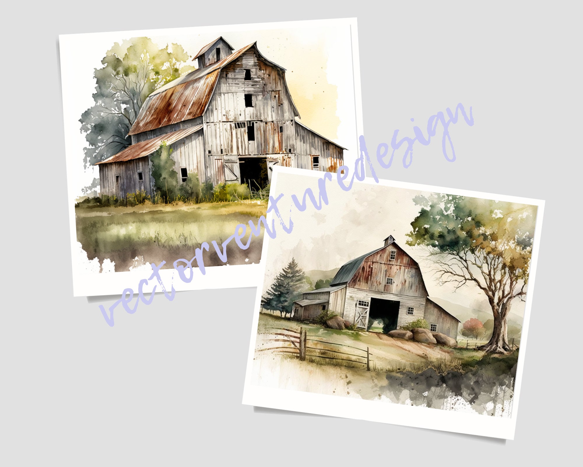 Rustic Barn 10pc PNG Bundle Farmer Clip Art Commercial Use country Junk ...