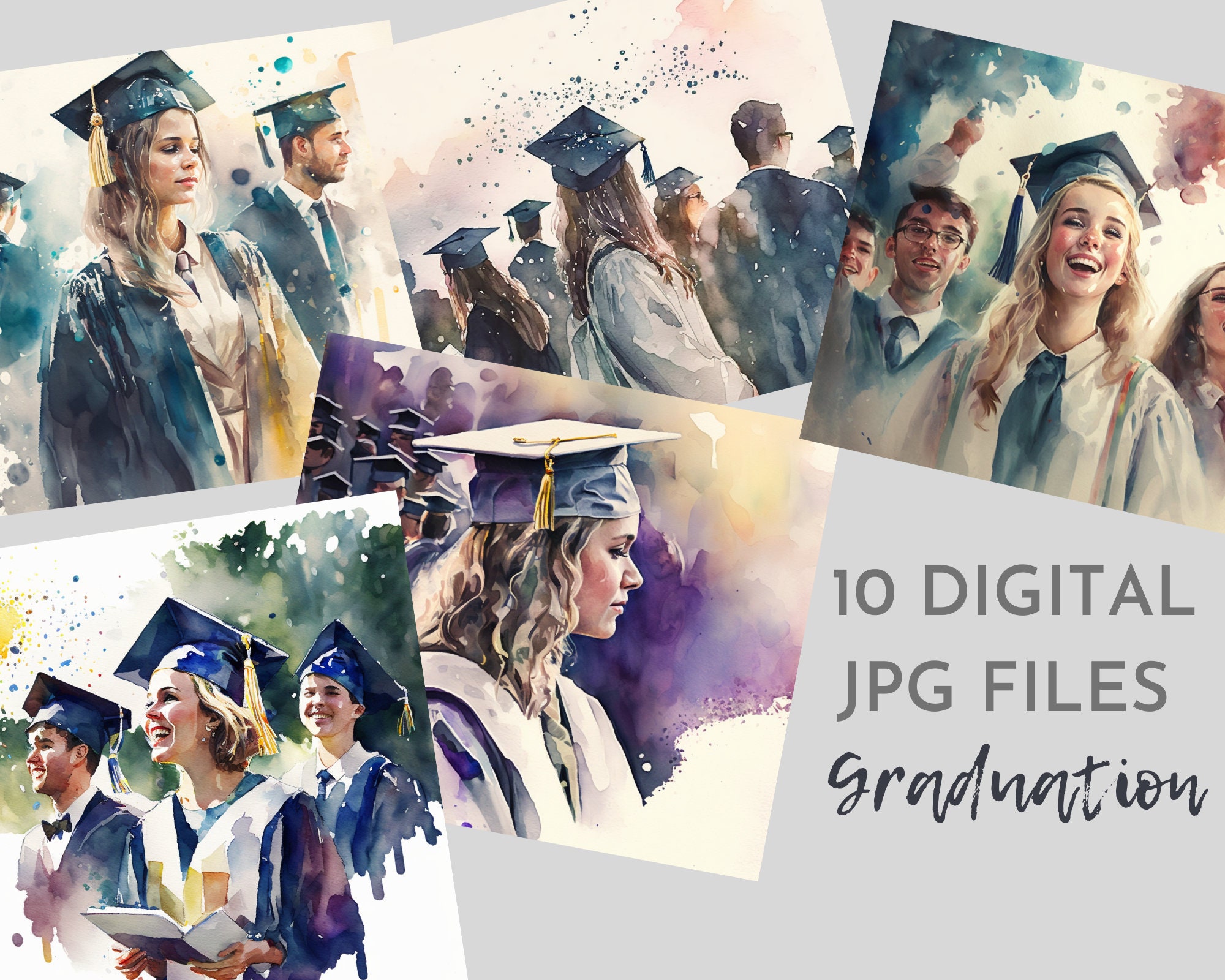 Graduation Celebration Clip Art - 10 JPG Files - Instant Download ...