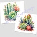 Watercolor Succulent Printable Art - Digital Design Bundle of 10 ...