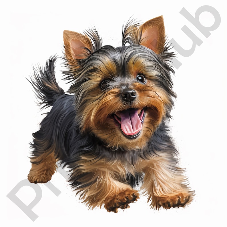 Yorkshire Terrier Clipart Bundle Cute Adorable Yorkie Puppy Images High Quality Printable Art No ...
