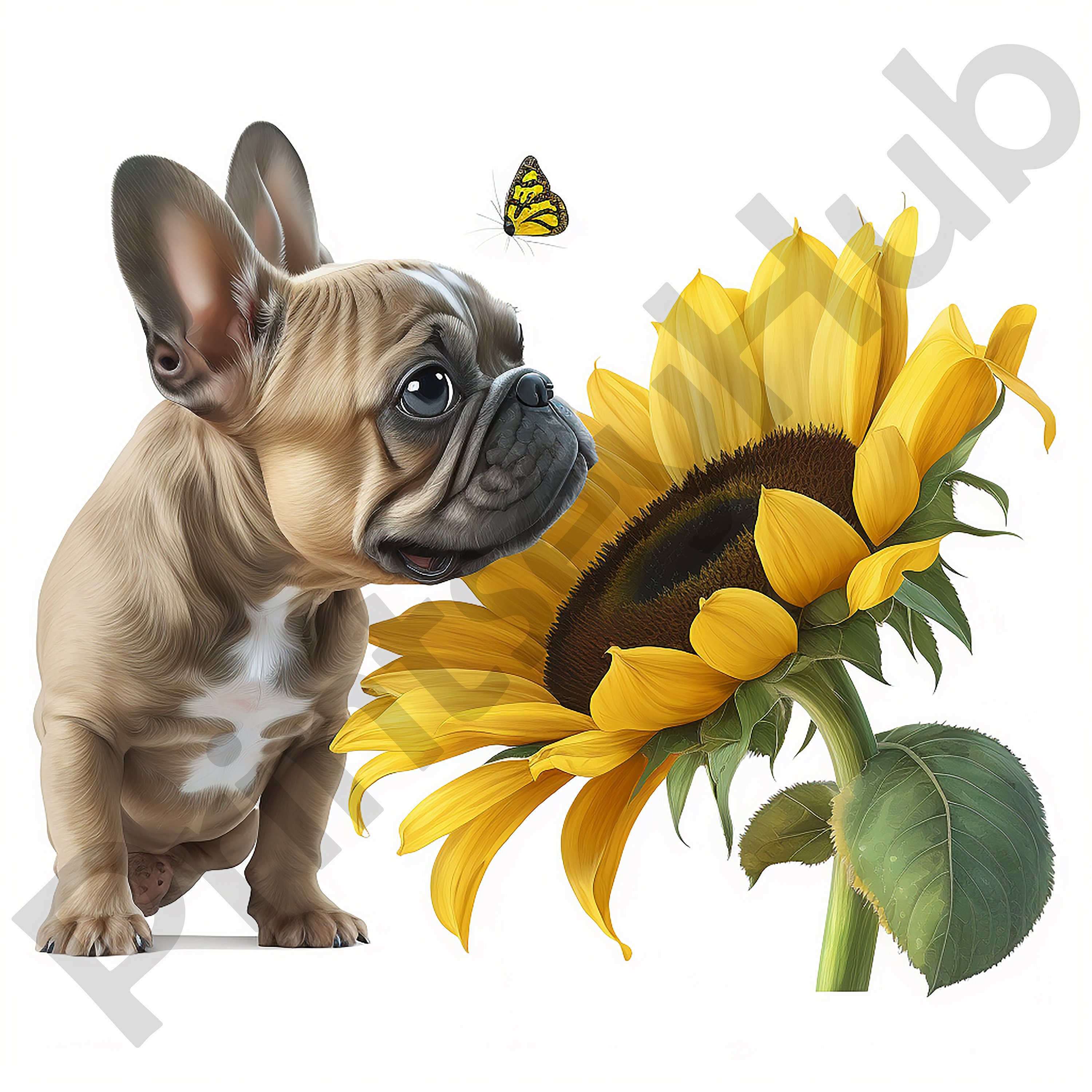 French Bulldog Clipart Bundle Cute Adorable Frenchie Puppy Images High ...