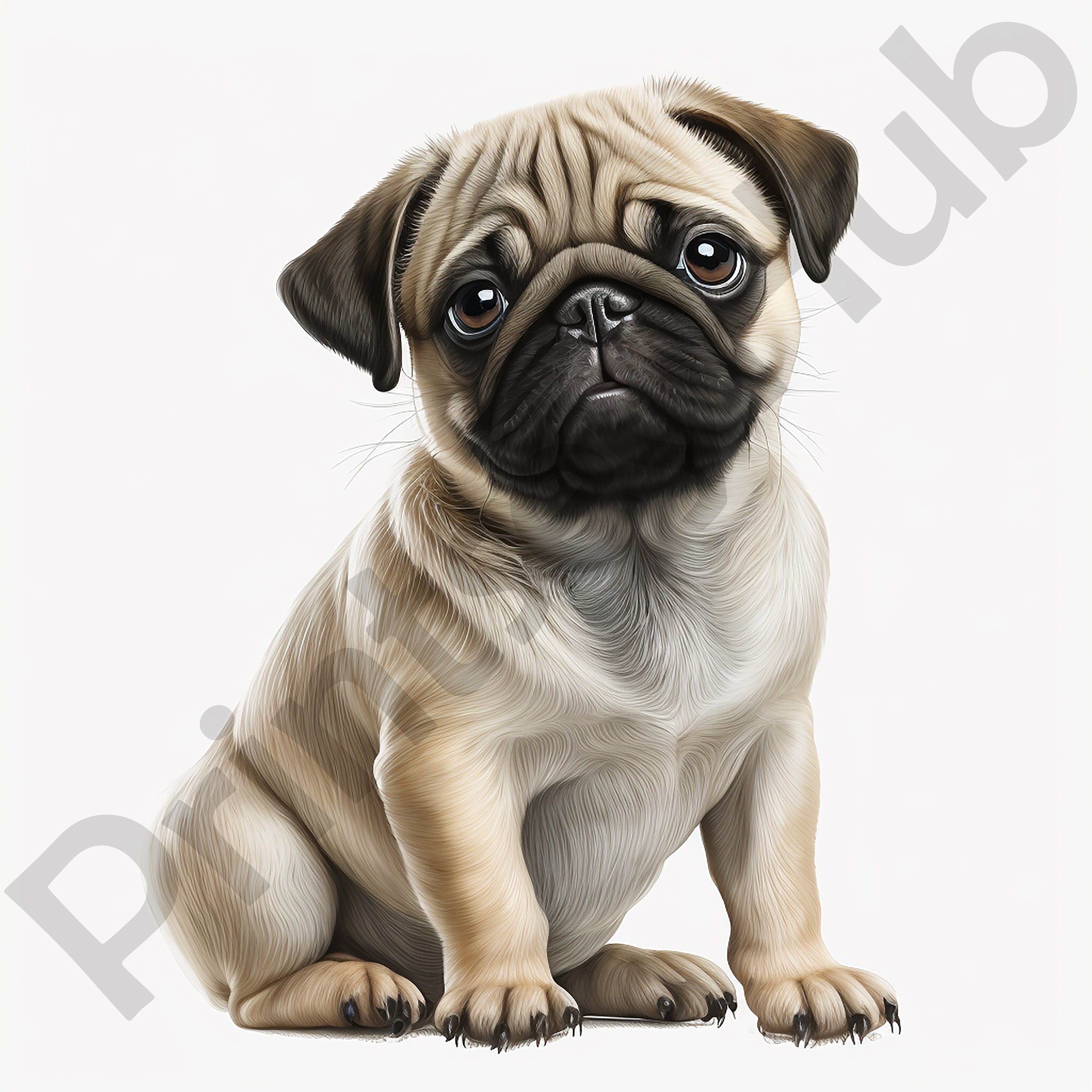 Best Pug Clipart Bundle Cute Adorable Pug Puppy Images High Quality ...