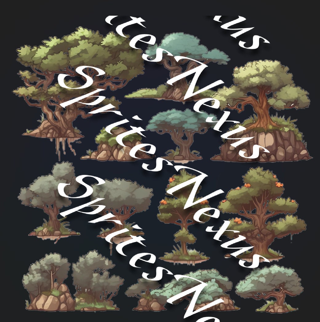 Trees Video Game Sprites/assets - Etsy