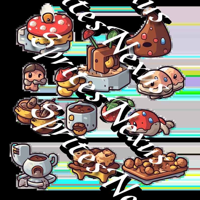 Food Video Game Sprites/assets - Etsy