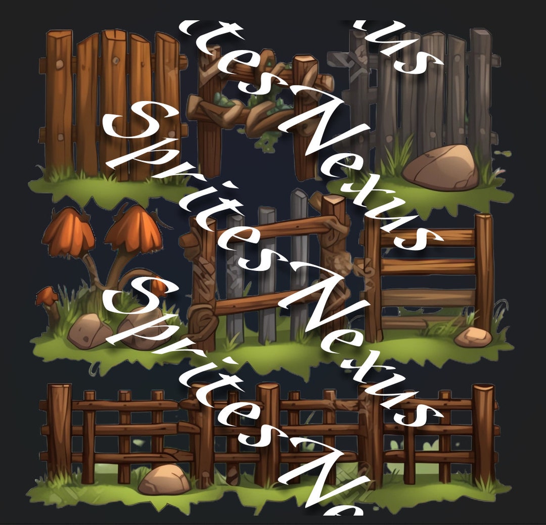 Fence Video Game Sprites/assets - Etsy