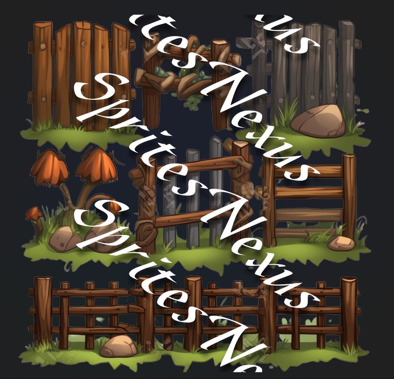 Fence Video Game Sprites/assets - Etsy