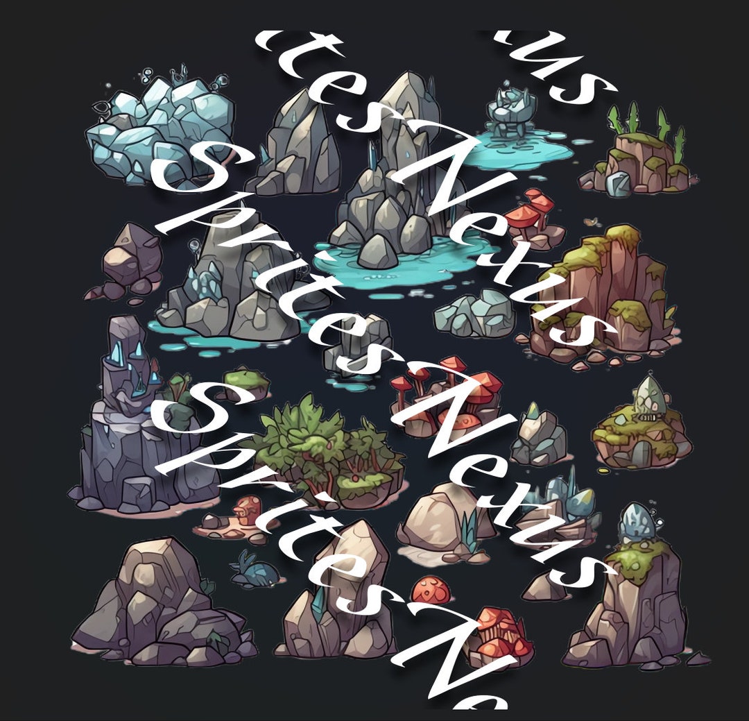 Rocks Video Game Sprites/assets - Etsy