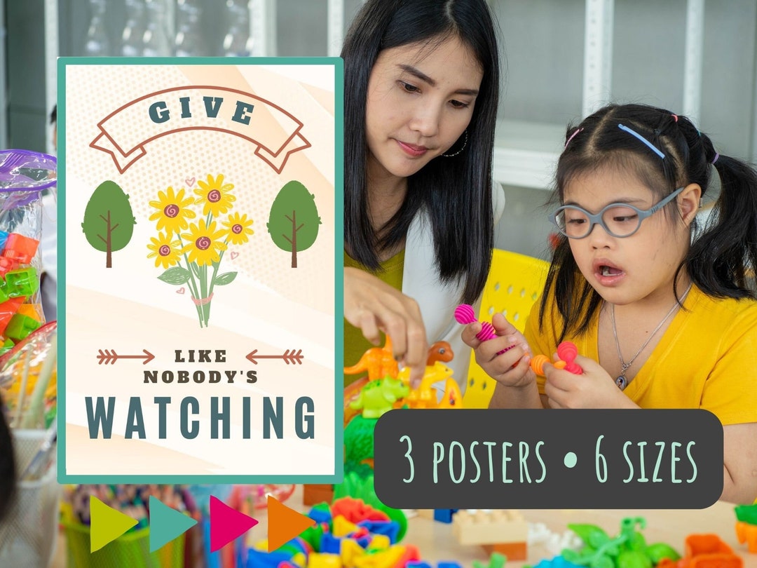 Three Sunday School Posters, Printable Wall Art, Give Pray and Praise ...