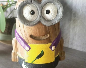 Wooden Minions / Wood Carving / Home Furnishings / Household - Etsy
