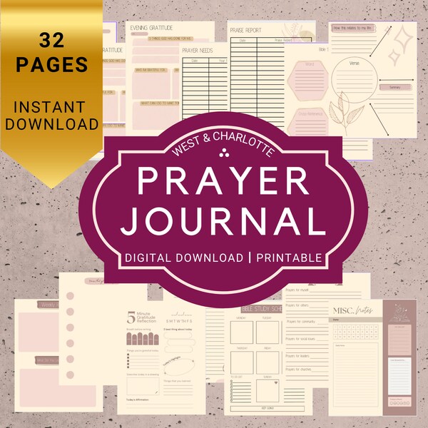Prayer Journal Printable - Etsy