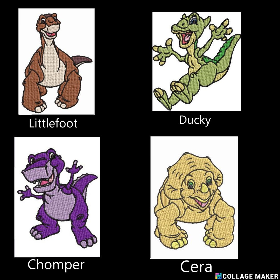 Land Before Time #2 Iron on Patches-chomper-littlefoot-ducky-cera - Etsy