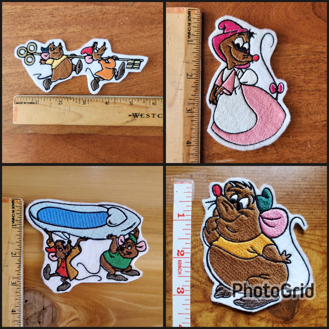 Disney Iron on Patches-gus Jaq and Perla Cinderella - Etsy
