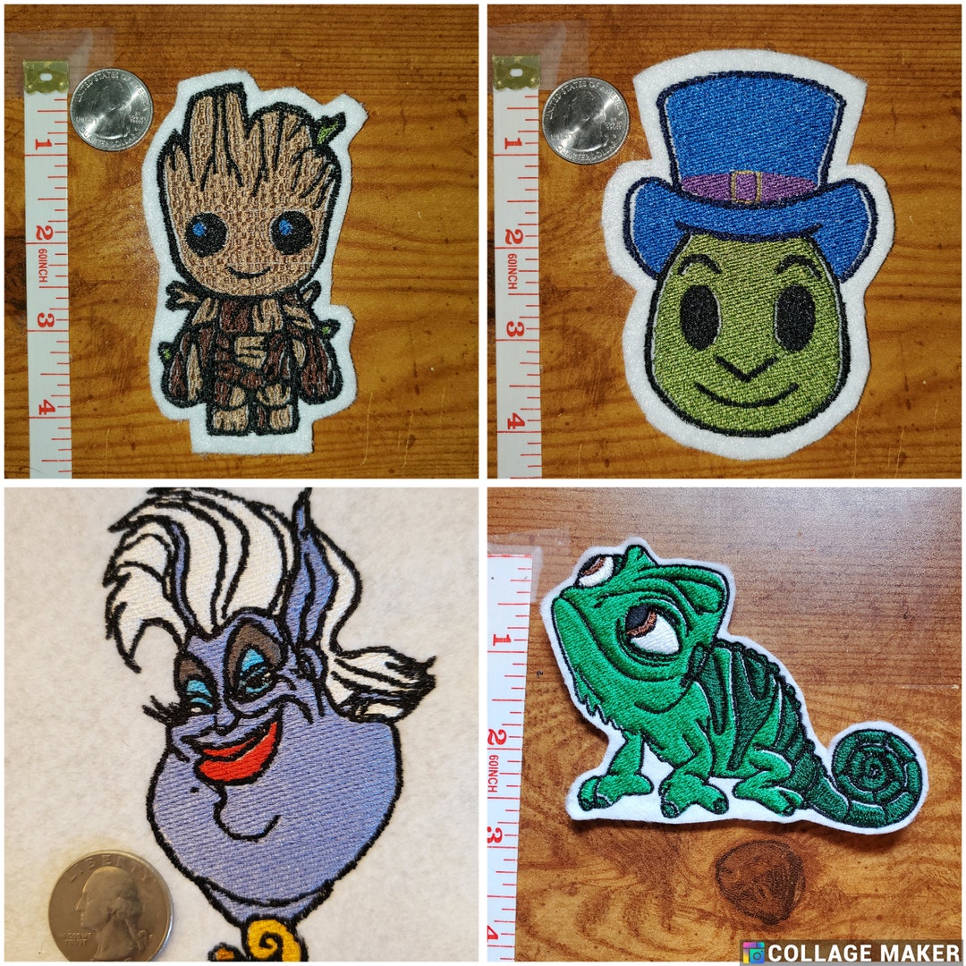 Disney Iron on Patches-groot, Jiminy Cricket, Pascal, Ursula - Etsy