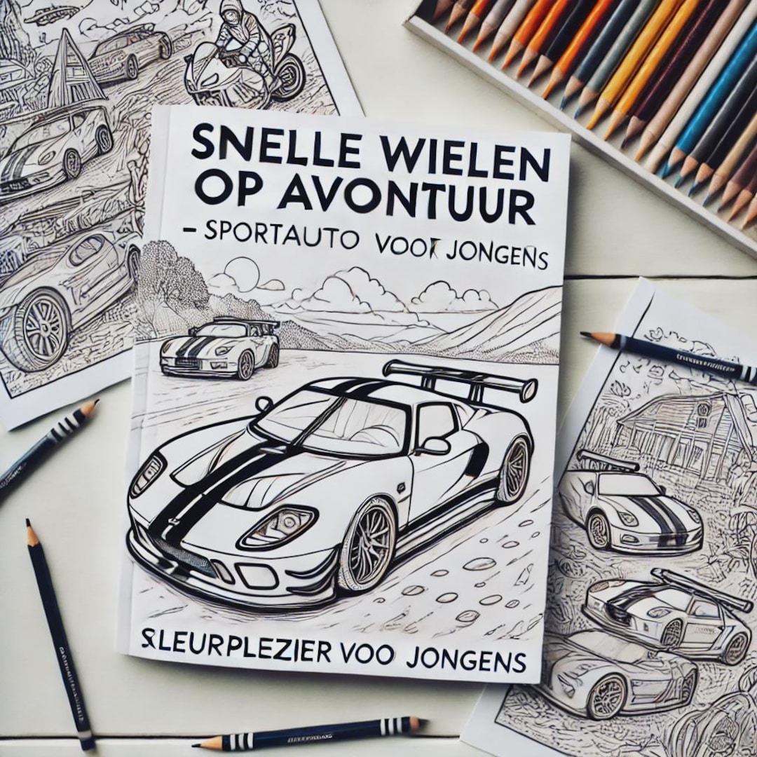 Fast Wheels on Adventure – Sports Car Coloring Fun for Boys - Etsy