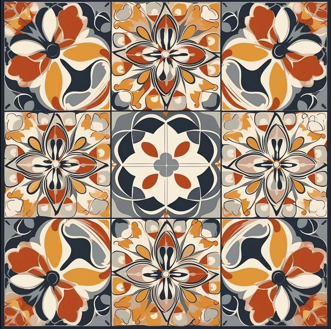 Geometric Italian Tile Pattern Unique - Etsy