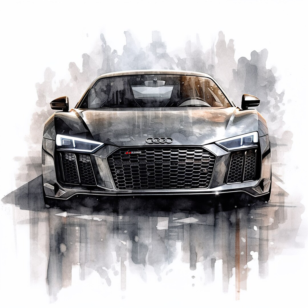 Audi R8 Watercolour Art Digital Download PNG File - Etsy