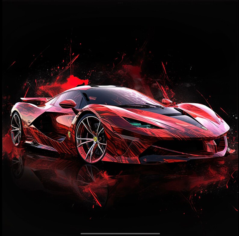 Abstract Ferrari SF90 Spider Digital Download Png File - Etsy