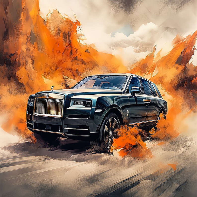 Rolls Royce Cullinan Watercolour Art Design Digital Download Png File ...