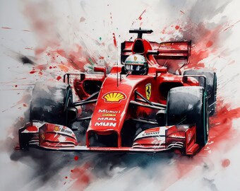 Ferrari Watercolor Clipart Digital Download PNG Printable - Etsy