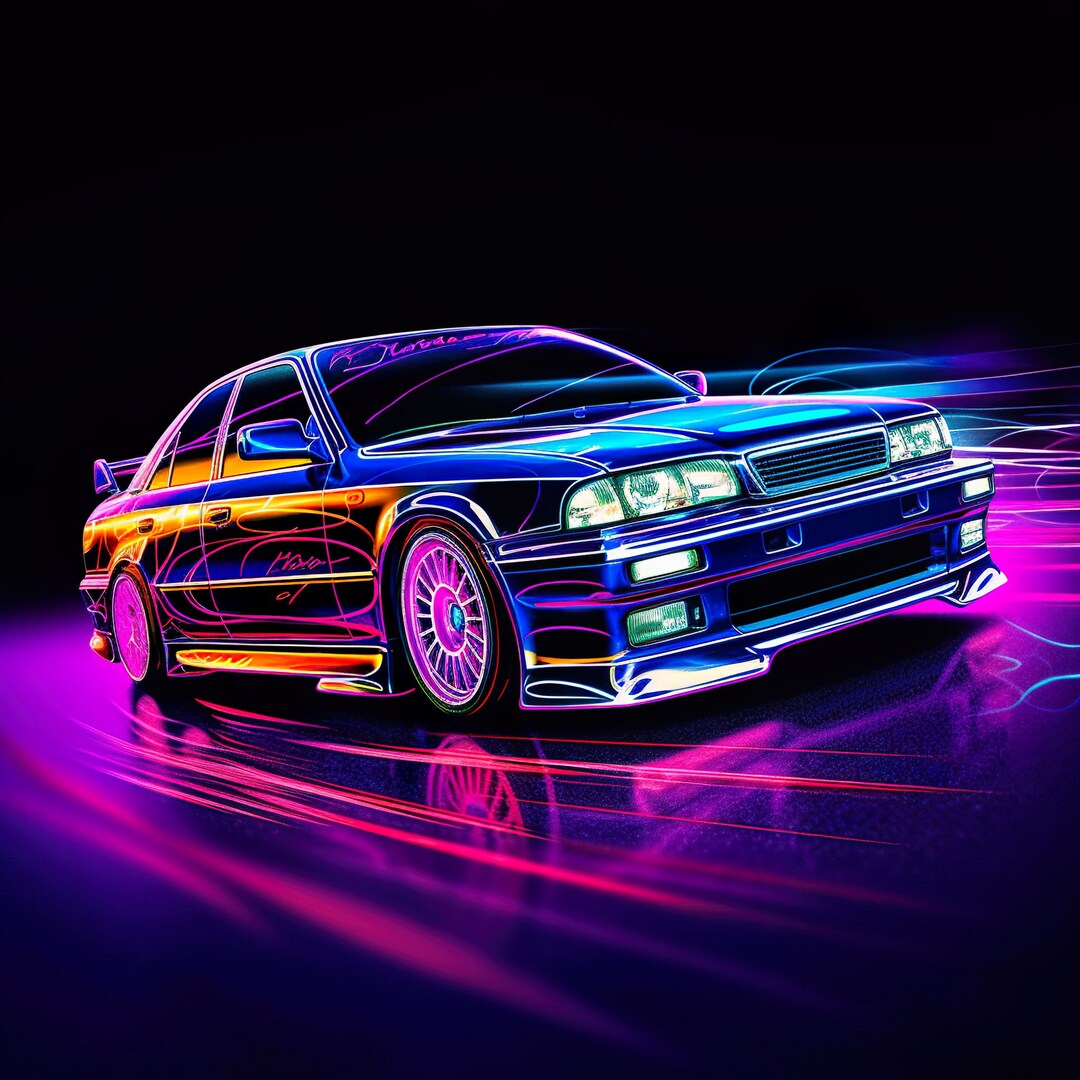 Toyota Chaser Tourer V TRD Neon Art Digital Download PNG File - Etsy