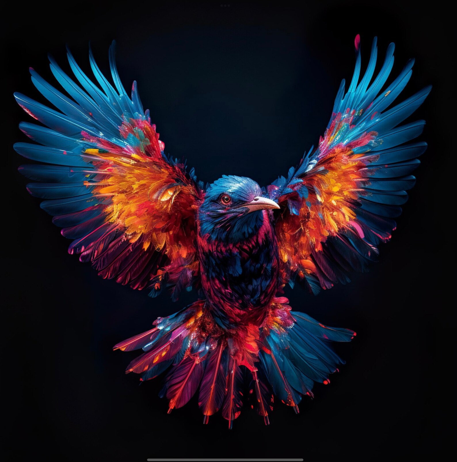 Abstract Neon Bird Art Design Digital Download Png File - Etsy